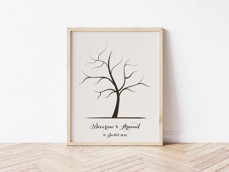 Custom Fingerprint Tree on Rigid Cardboard or PDF File - Etsy UK