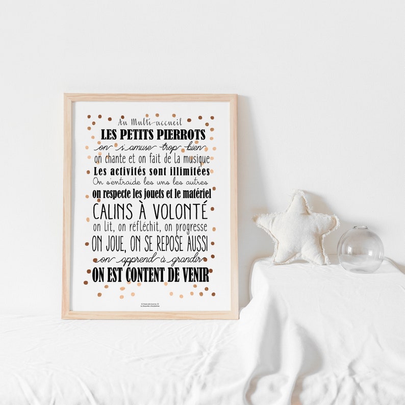 Affiche A la Crèche personnalisable - Etsy France