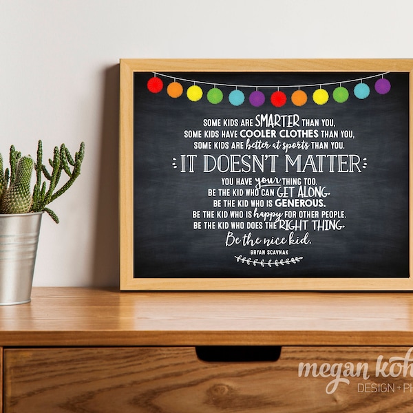 Be the Nice Kid - Etsy