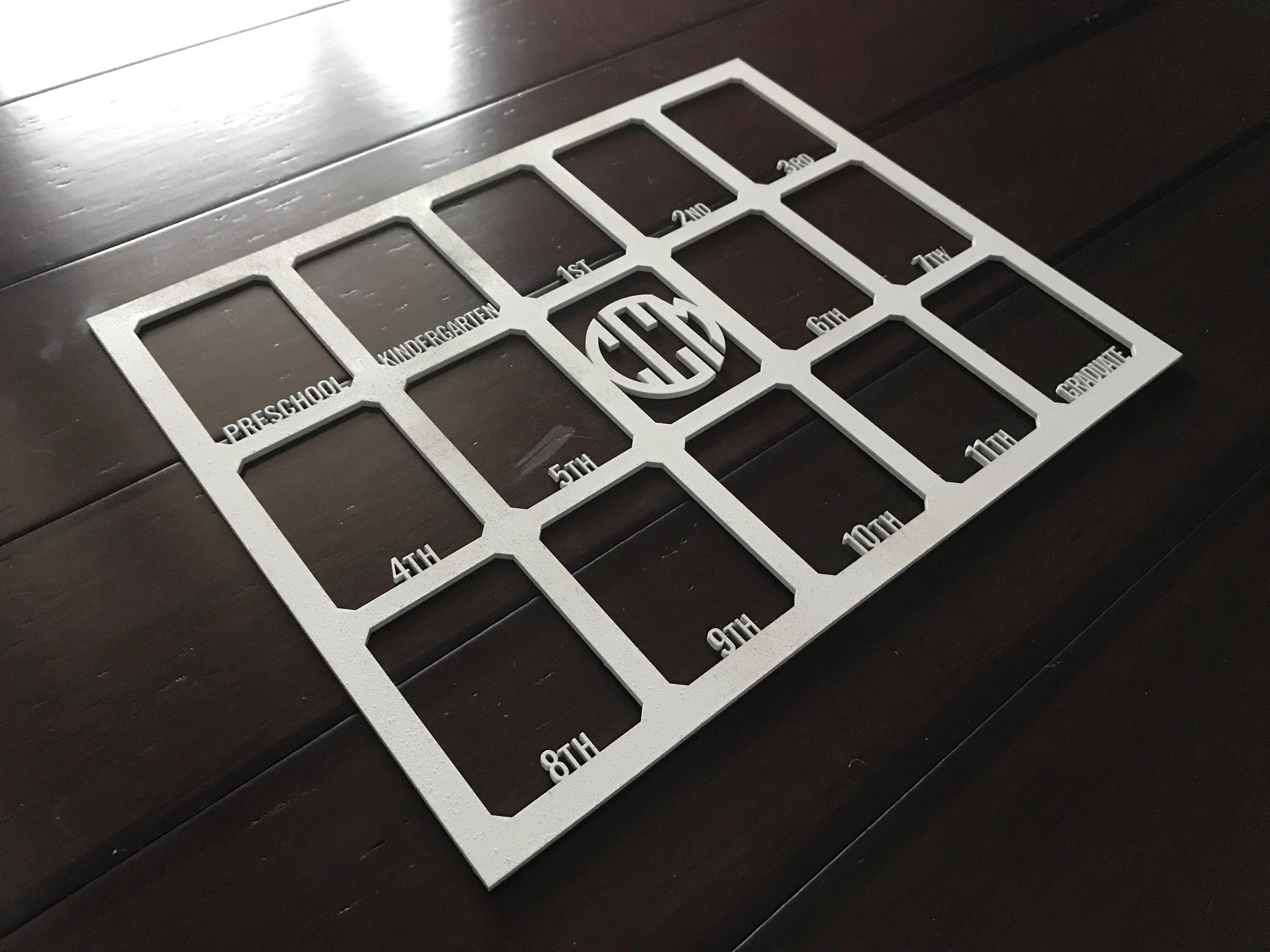 11x14 Wooden School Years Photo Mat - MAT ONLY - 2.5x3.5 Photo Inserts ...