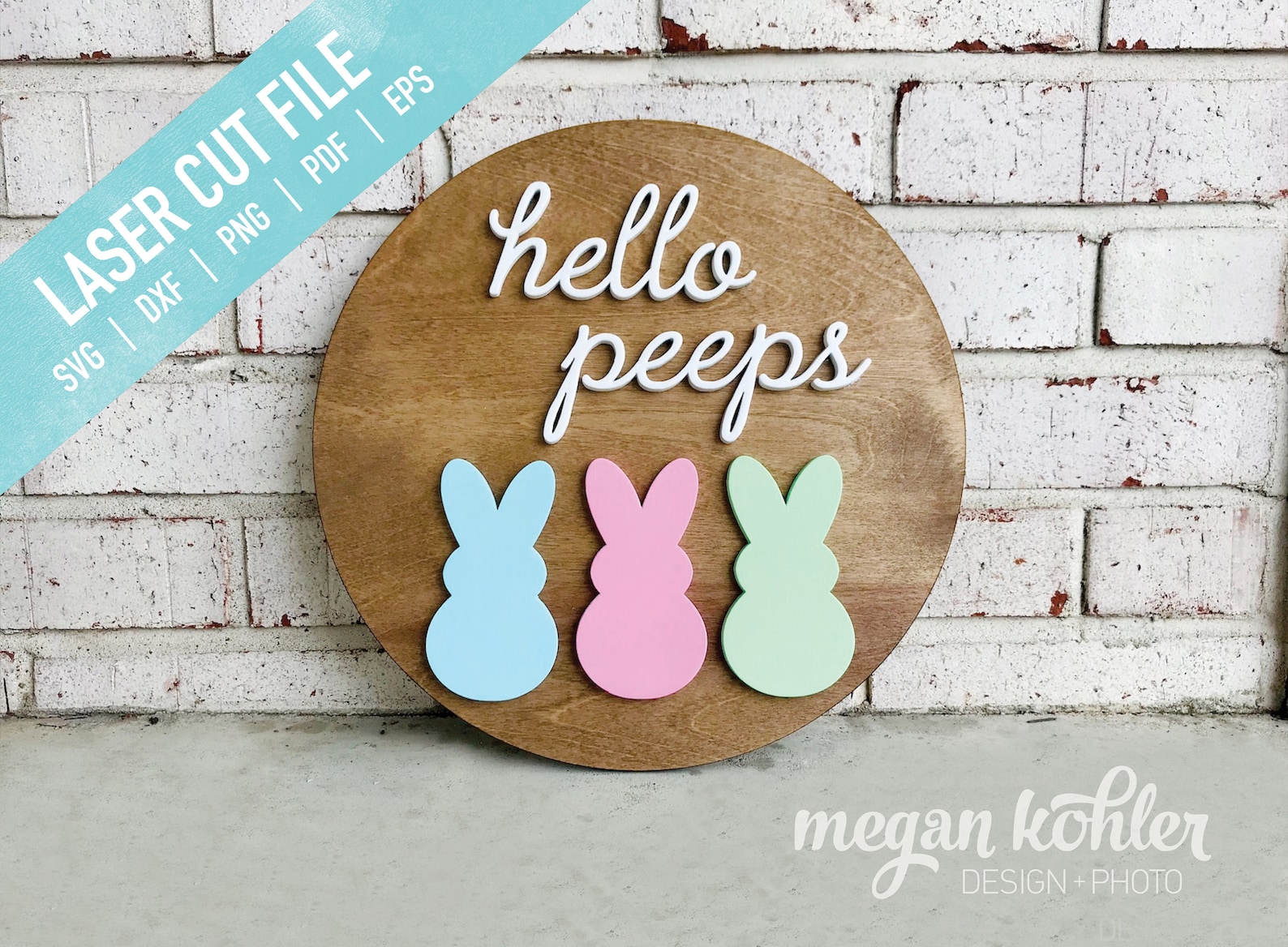 SVG Laser Cut File Hello Peeps Easter Layered Wood - Etsy