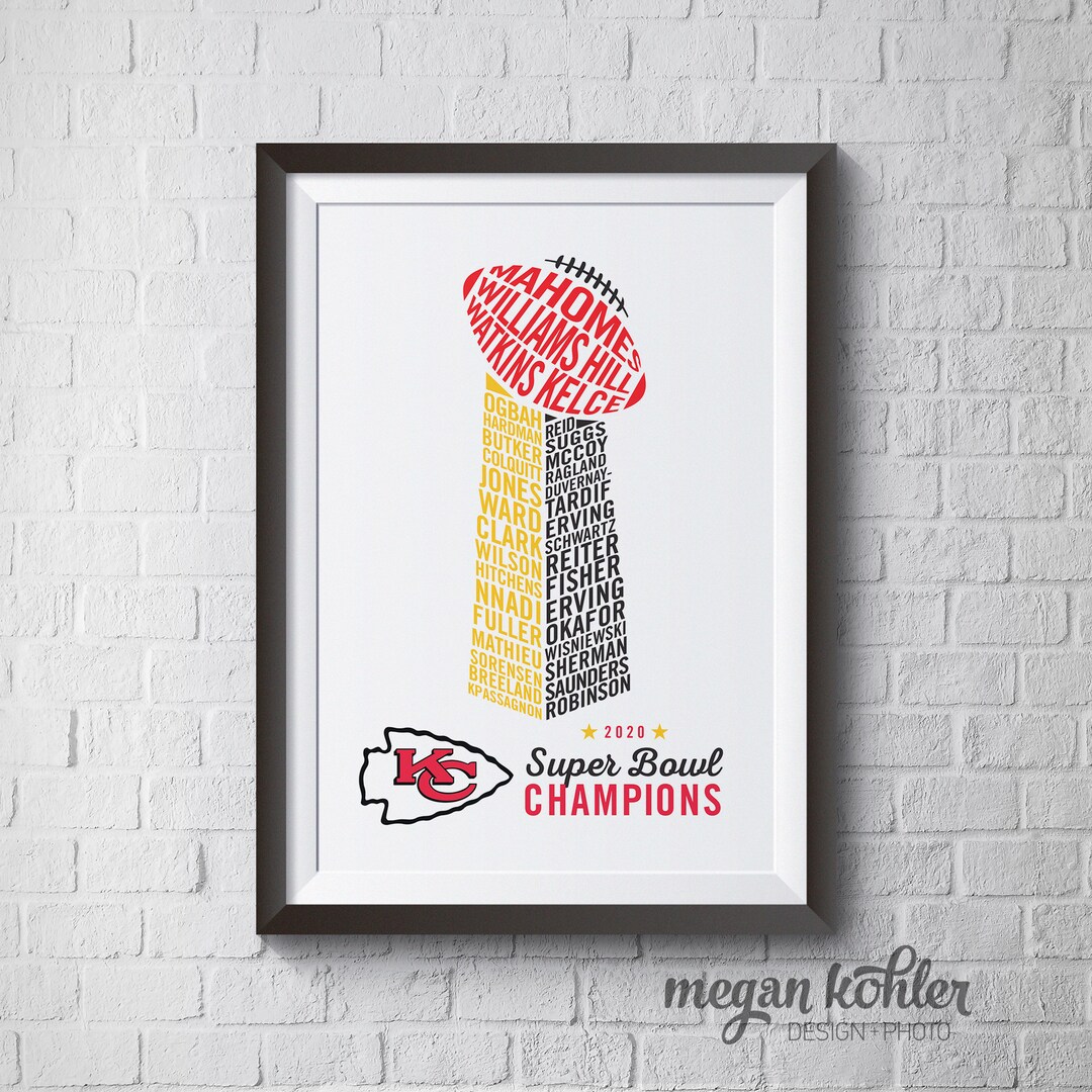 11x14 Printable - Kansas City Chiefs Super Bowl Champions 2020 Digital ...