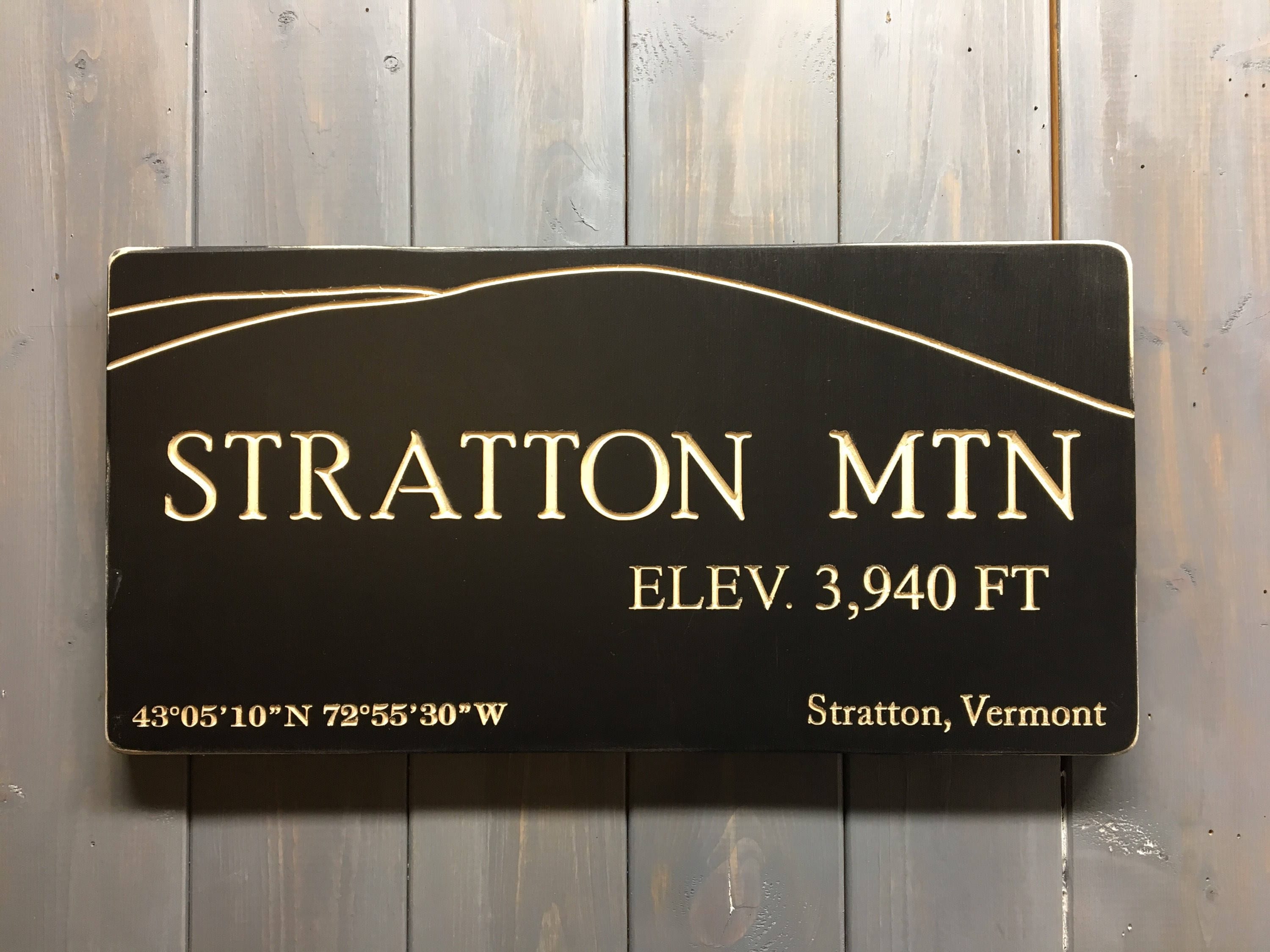 Stratton Mtn Elevation Sign - Etsy