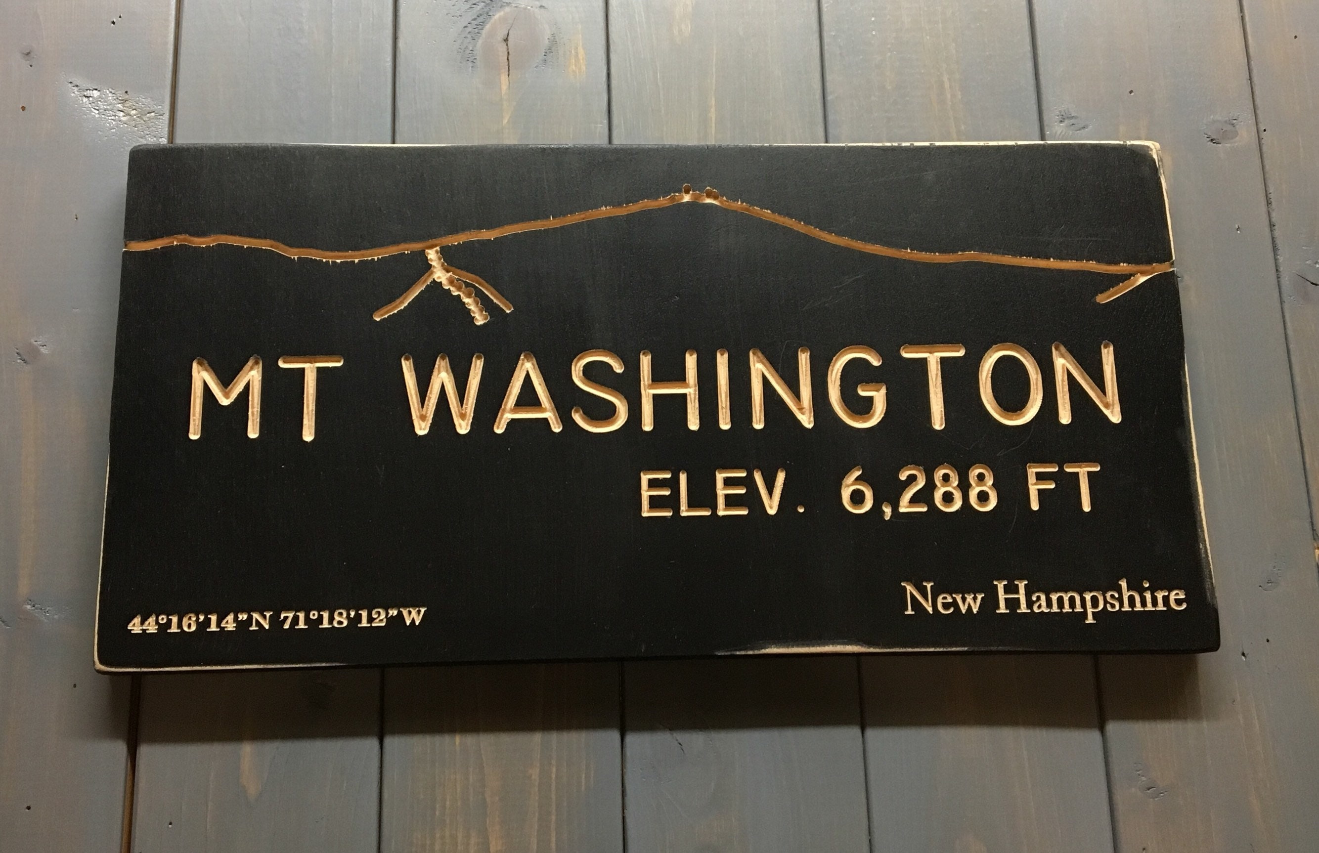 Mount Washington Elevation Sign - Etsy