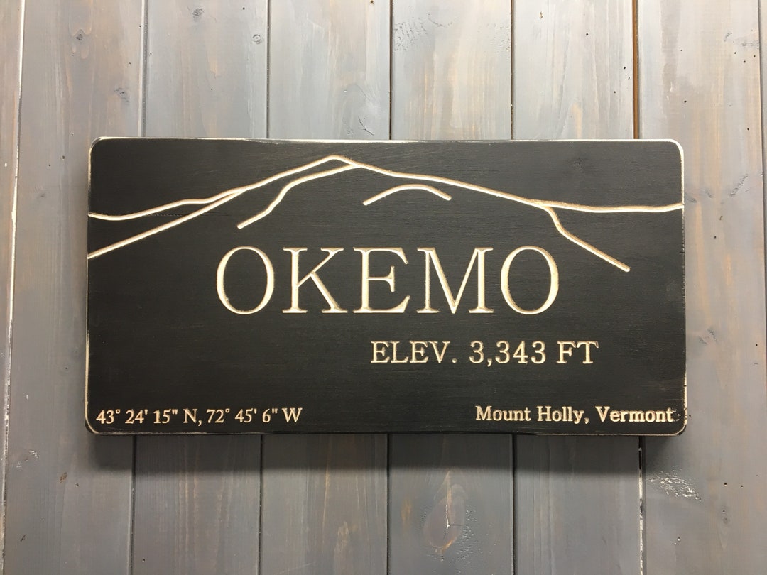 Okemo Mountain Elevation Sign - Etsy
