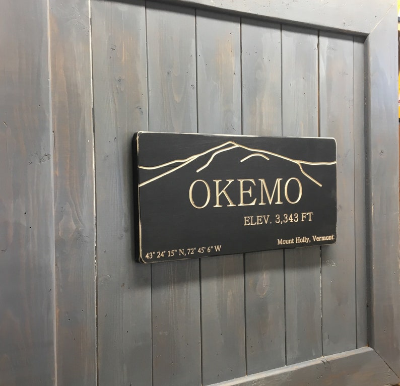 Okemo Mountain Elevation Sign - Etsy