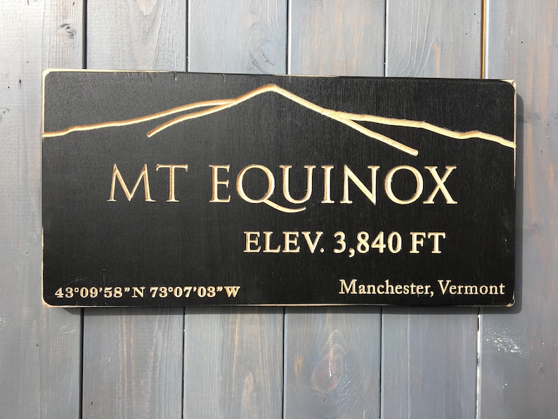 Mt. Equinox Elevation Sign - Etsy