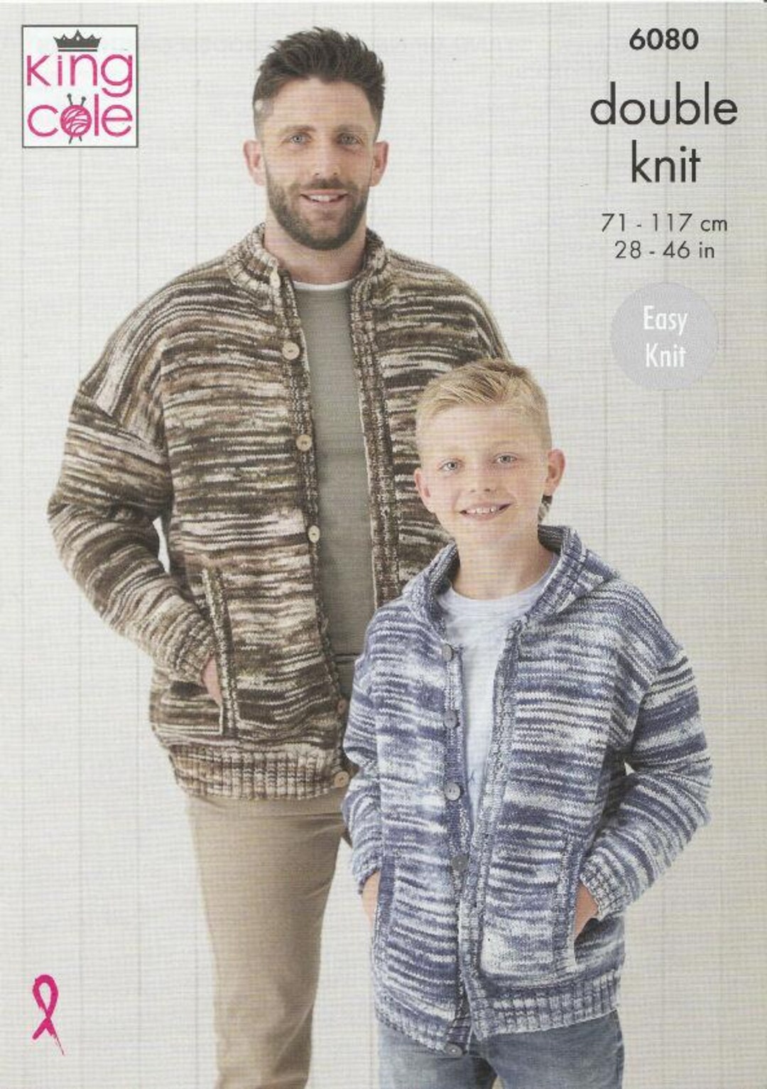 Cardigan Knitting Pattern, King Cole Double Knit Cardigan Pattern ...