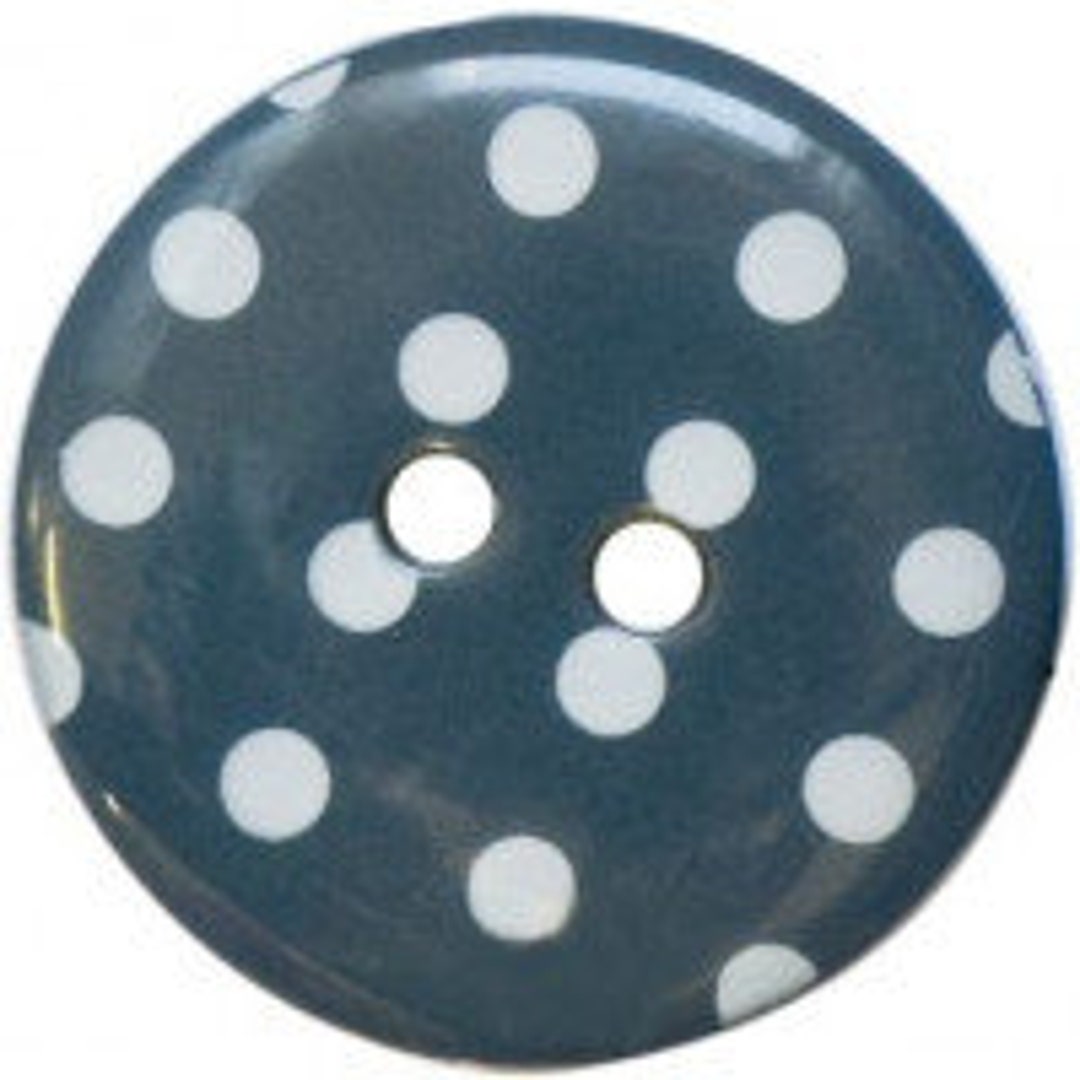13mm Blue Polka Dot Buttons, Blue Sewing Buttons, 13mm Buttons for ...