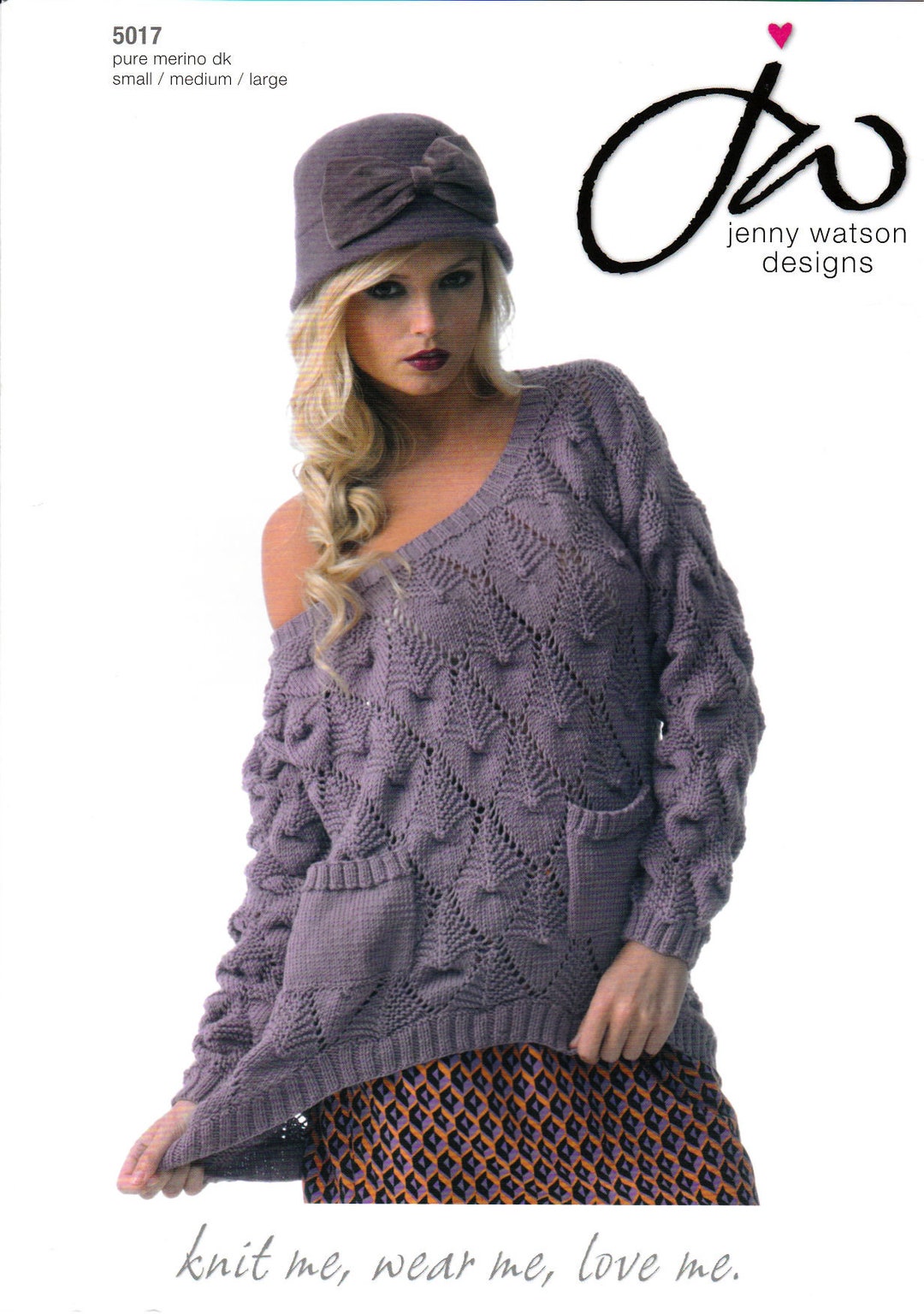 Diamond Curved Sweater Knitting Pattern, 80s Style Jumper Pattern ...