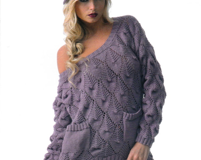 Diamond Curved Sweater Knitting Pattern | Etsy