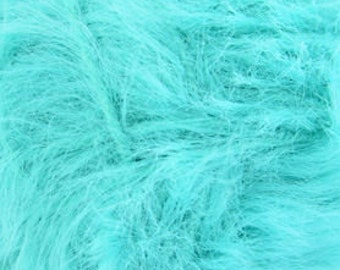 Large 100gram Light Turquoise Blue Eyelash Yarn Ice Fun Fur - Etsy
