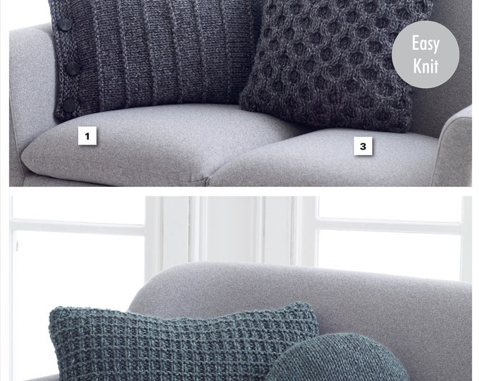 Cushions Knitting Pattern, King Cole Cushion Knitting Pattern, Super ...