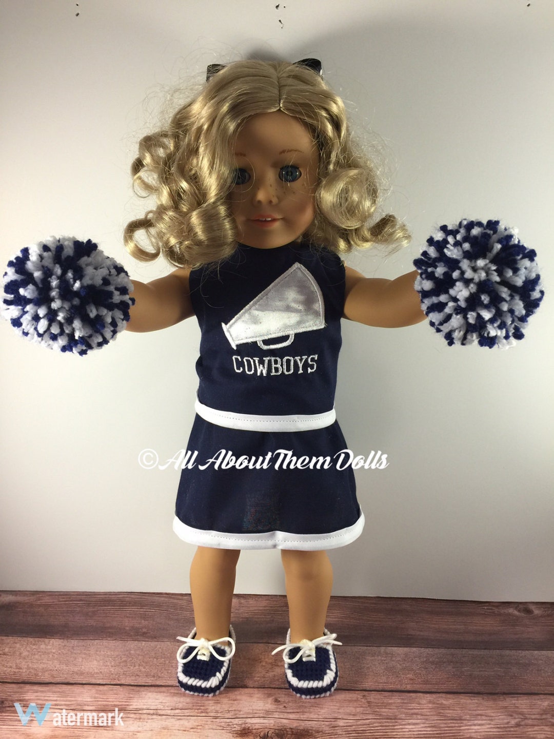 Doll Cheer Outfitcheer Uniformdallas Cowboyscustom Doll - Etsy