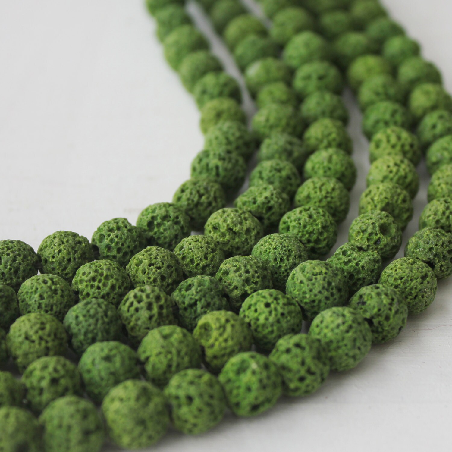 8mm Green Lava Forest Green Lava Stone Lava Rock Green | Etsy