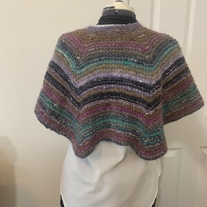 Knitted Wool Shawlette, Shaped Shoulder Wrap With Long Fringe - Etsy