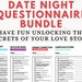 Date Night Questionnaire Printable Bundle Relationship Activity ...