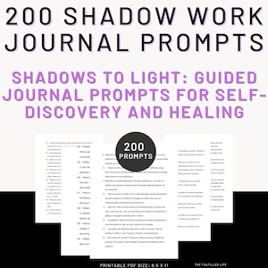 Shadow Work Journal Prompts, Shadow Work Writing Idea Workbook, Trauma ...