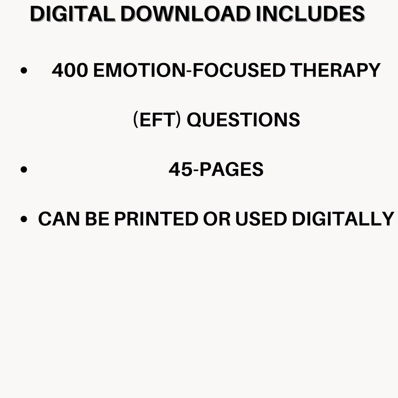 400 Emotionally-focused Therapy Questions EFT Emotion Regulation ...