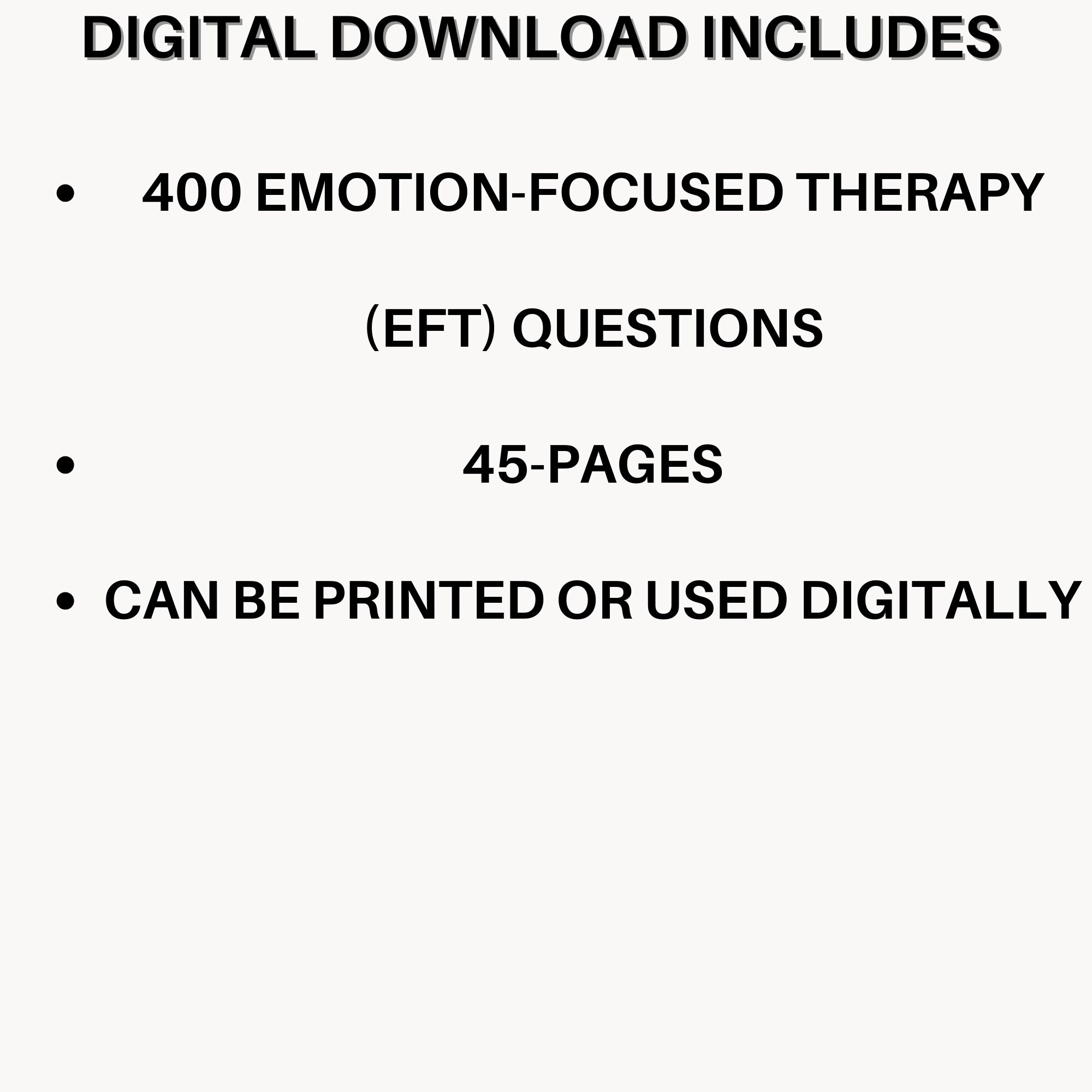 400 Emotionally-focused Therapy Questions EFT Emotion Regulation ...