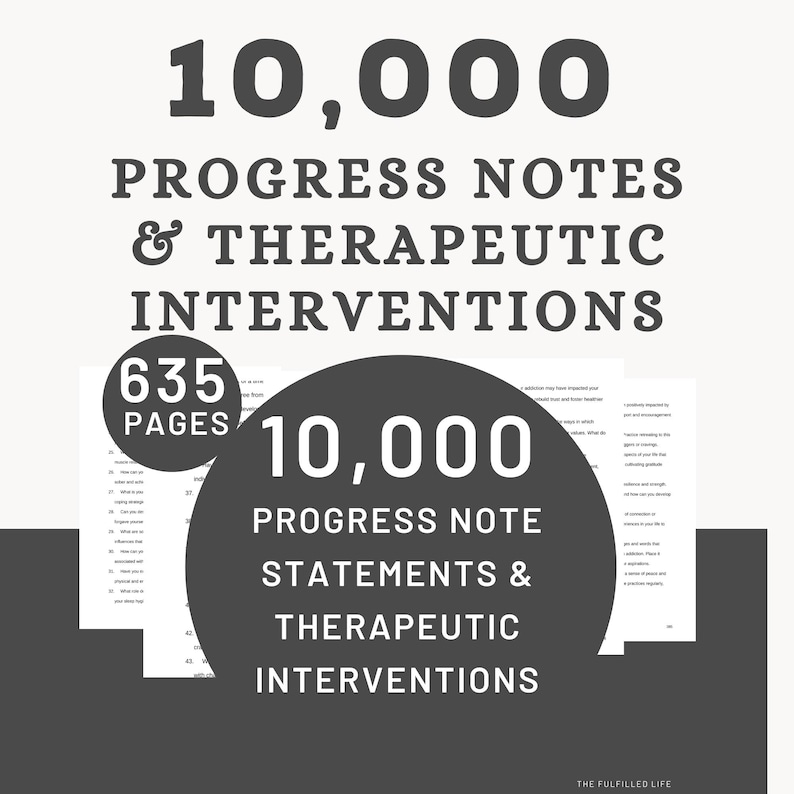 Therapy Progress Note Statements | Therapeutic Intervention Assessment ...