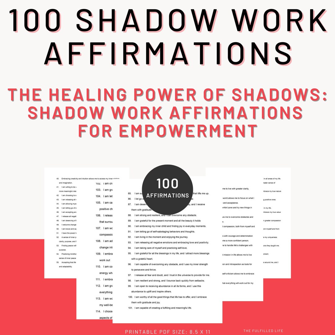 Shadow Work Guided Affirmations, Healing Meditations for Self-discovery ...