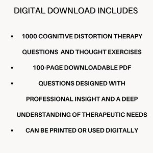 Cognitive Distortion Therapy Thought Exercise Unhelpful Thinking ...