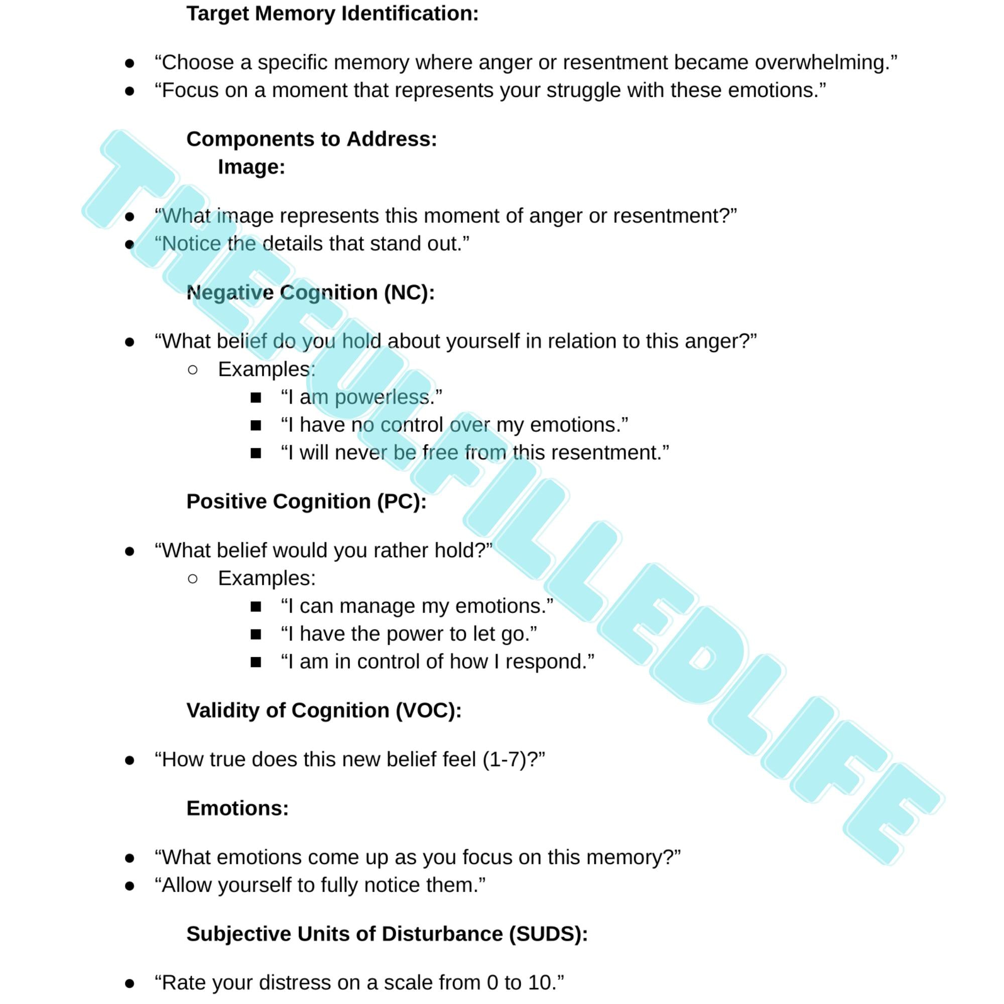 EMDR Scripts | Eye Movement Desensitization Reprocessing Therapy ...