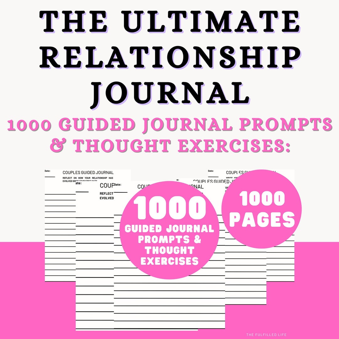 Relationship Journal Guided Pages | Couples Prompts Workbook | Dating ...