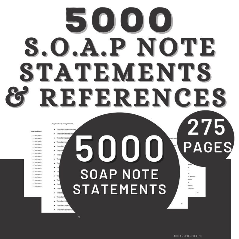 Soap Note Statements | Therapeutic Intervention Examples Reference ...