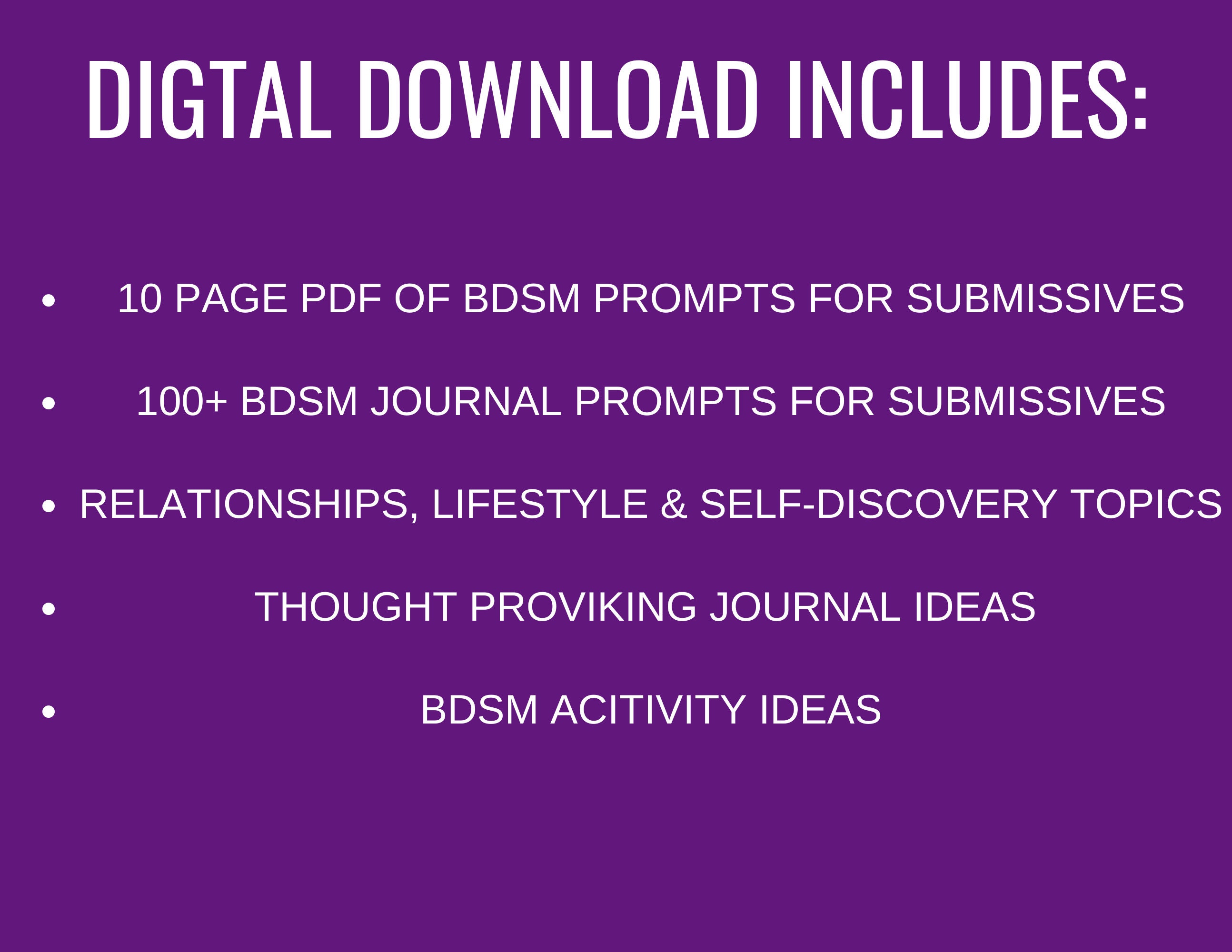 Bdsm Journal Prompts 100 for Submissives Printable, Relationship ...