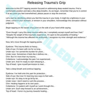 EFT Tapping Scripts | Emotional Freedom Techniques | Therapy Healing ...