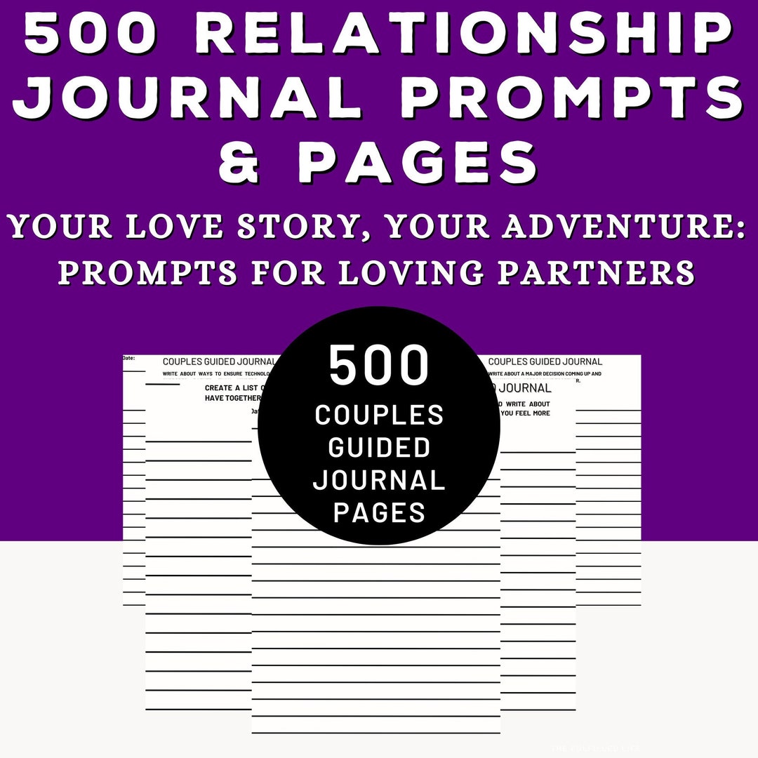 500 Couples Guided Journal Pages | Relationship Prompts Workbook ...