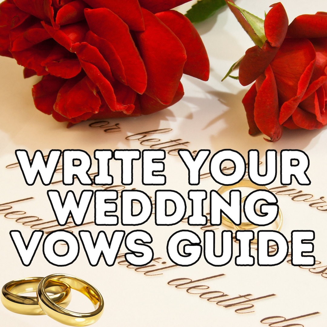 Wedding Vow Writing Guide Write Your Own Vows Assistance Personalized ...