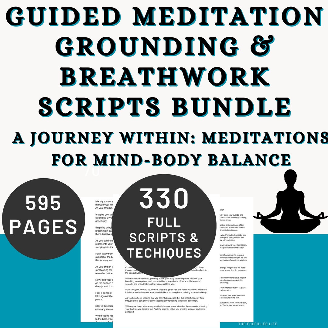 Guided Meditation Scripts Grounding Breathwork Bundle | Mindfulness ...