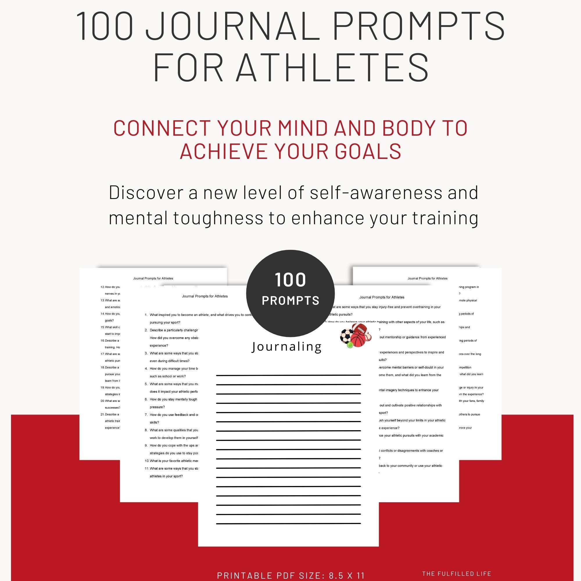 Journal Prompts for Athletes, 100 Journaling Sports Questions, Ideas ...