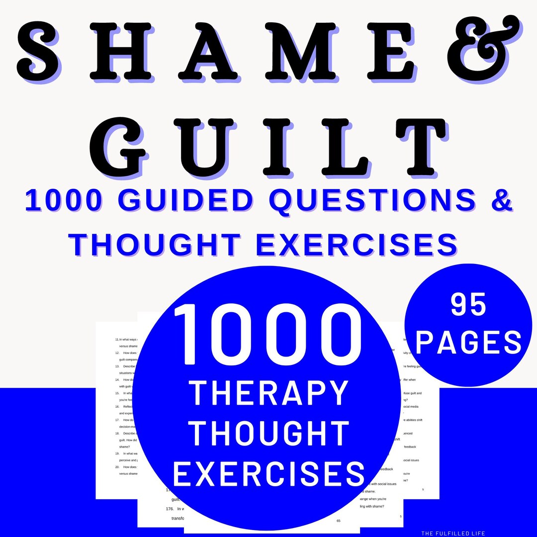 Shame Guilt Therapy | Guilty Workbook Forgiveness Worksheets | Healing ...