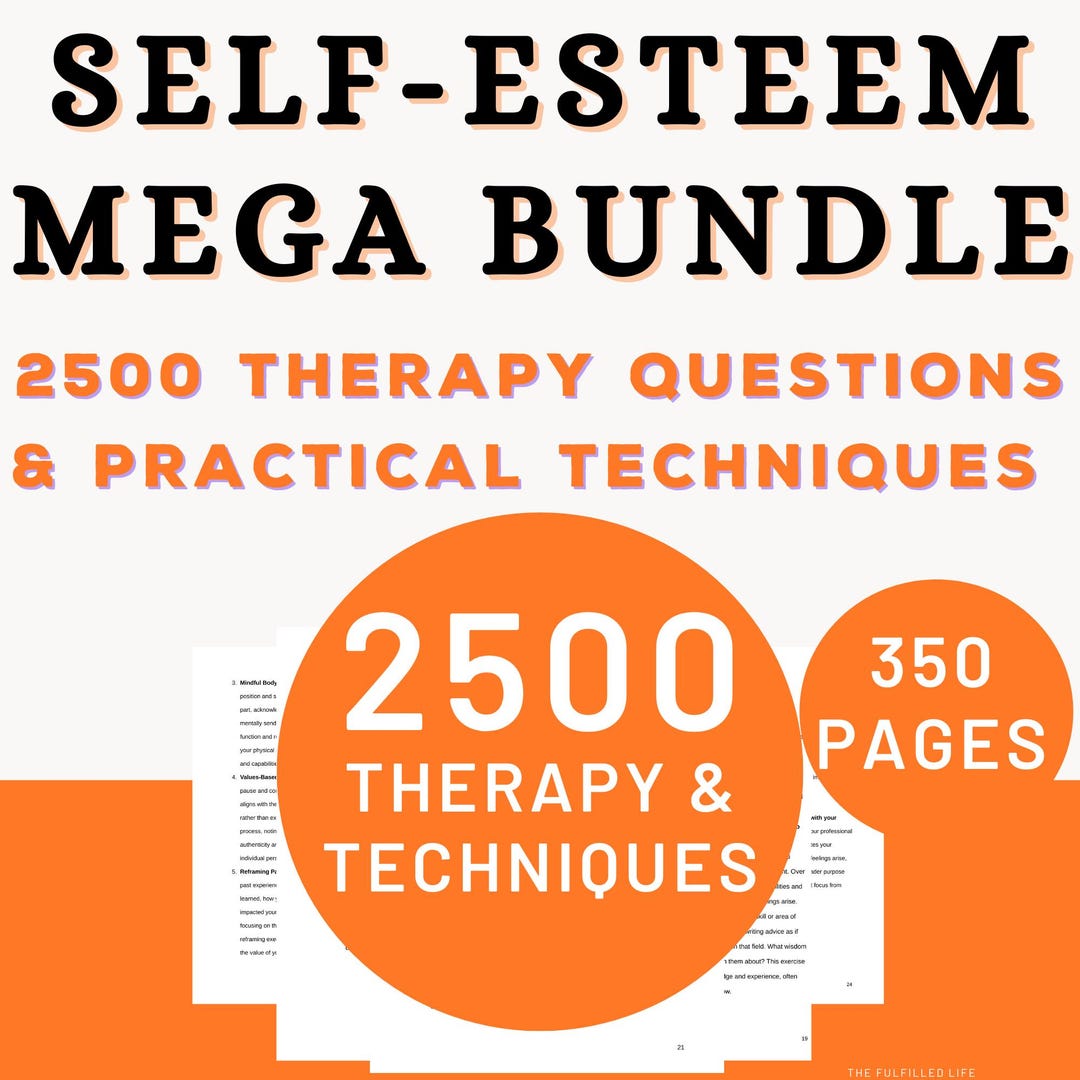 Self-esteem Bundle Confidence Therapy Workbook Teens Self-worth ...