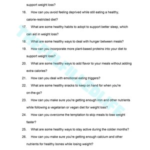 Weight Loss Writing Prompts, 100 Losing Weight Ideas Activities Journal ...