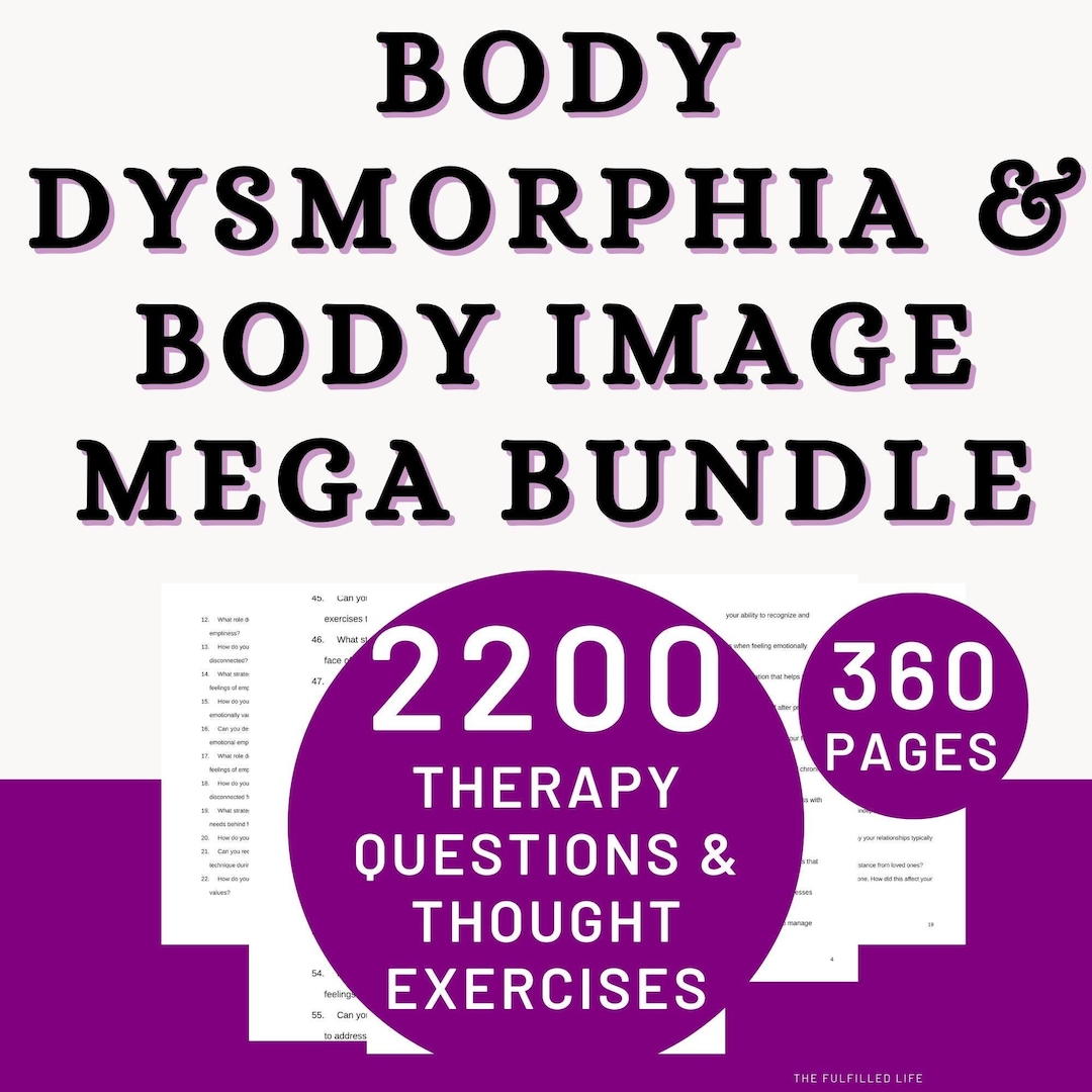 Body Dysmorphia Bundle Body Image Issues Techniques Workbook Body ...