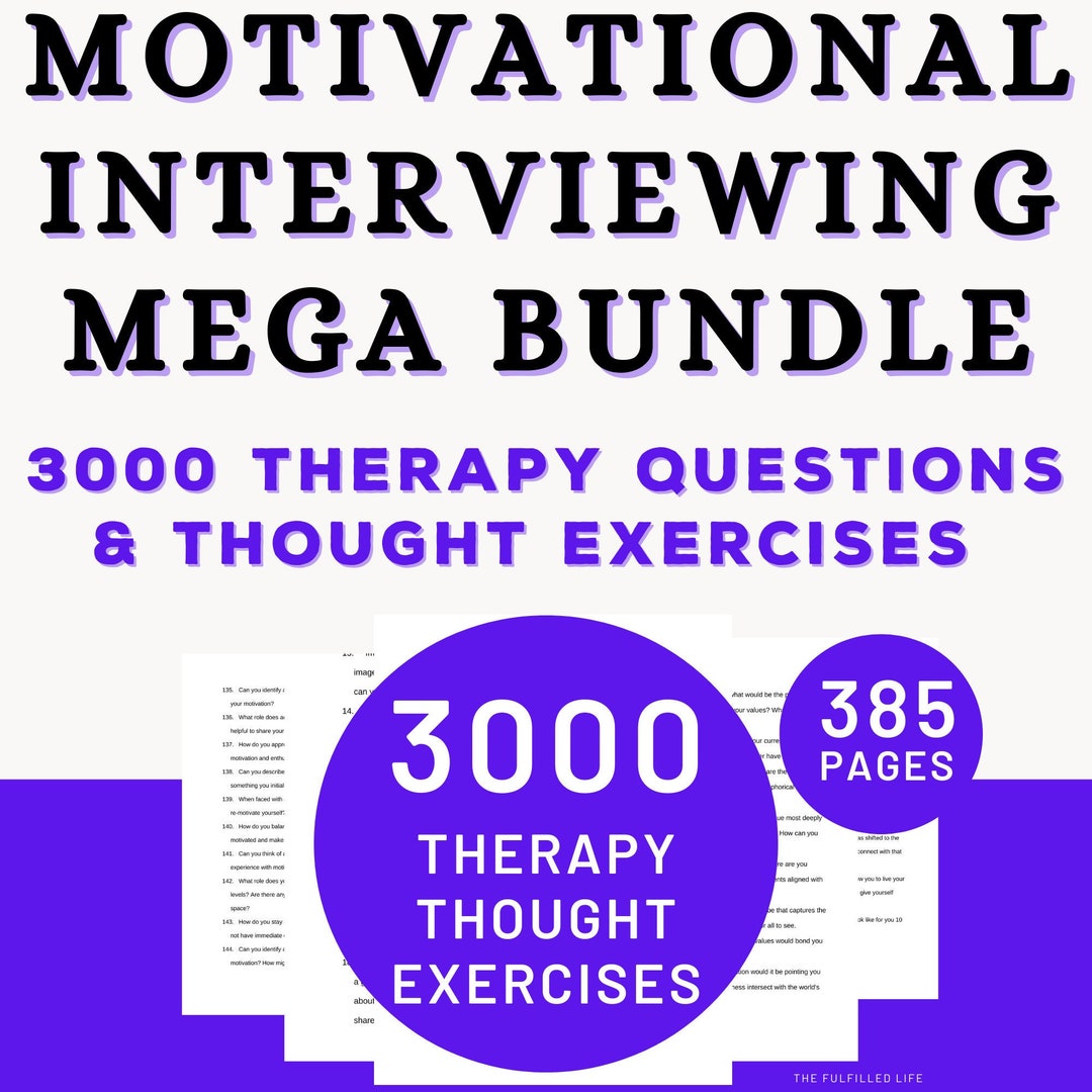 Motivational Interviewing Therapy MI Intervention Behavioral Worksheet ...