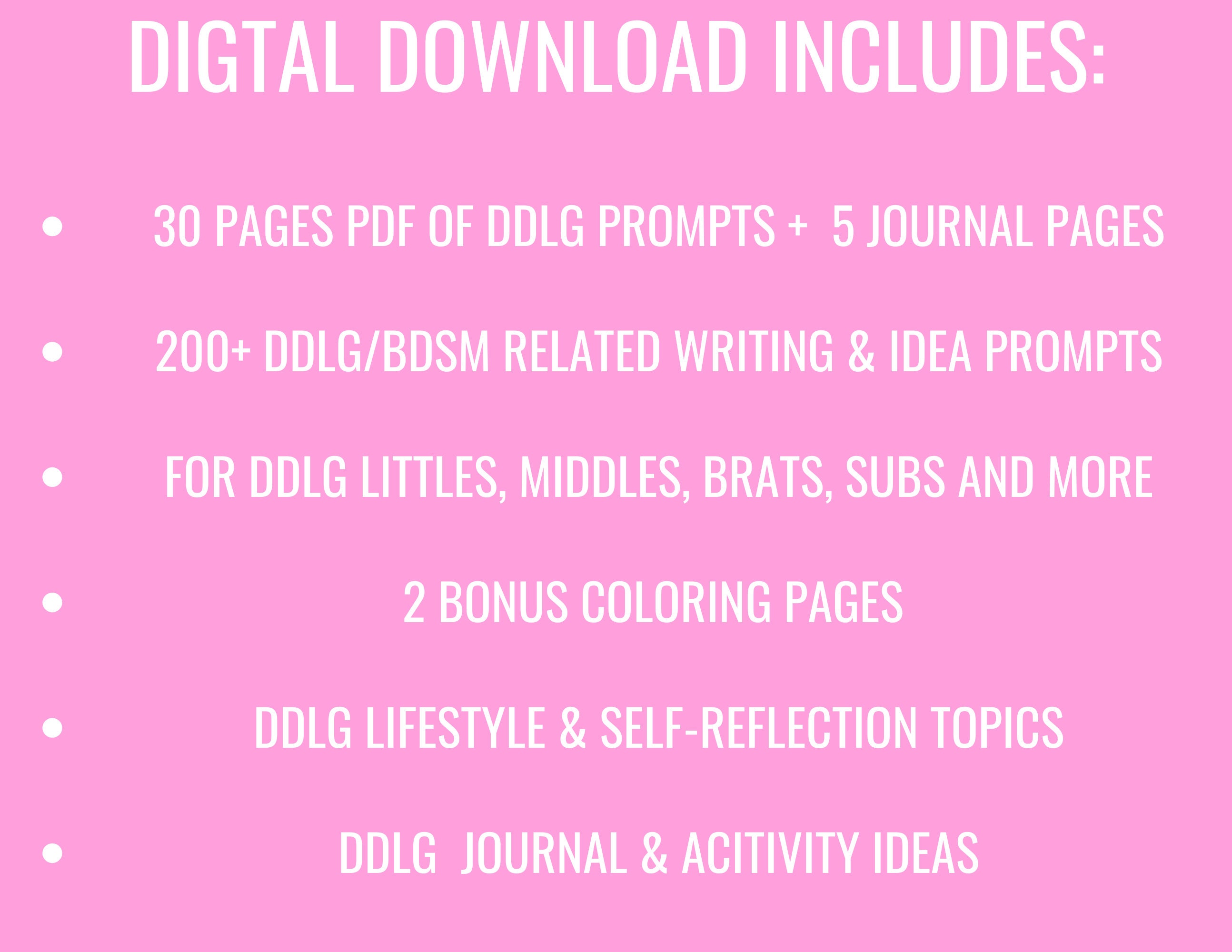 Ddlg Writing Prompts, 200 Ddlg Journal Ideas, Bdsm Little Space ...