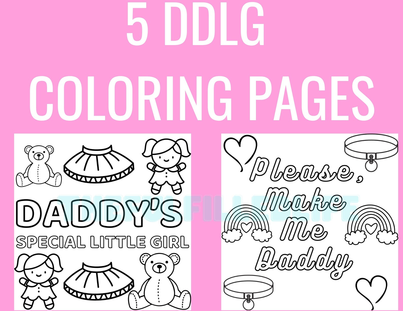 Ddlg Coloring Pages 5, Adult Coloring Book Little Space Activity Gift ...