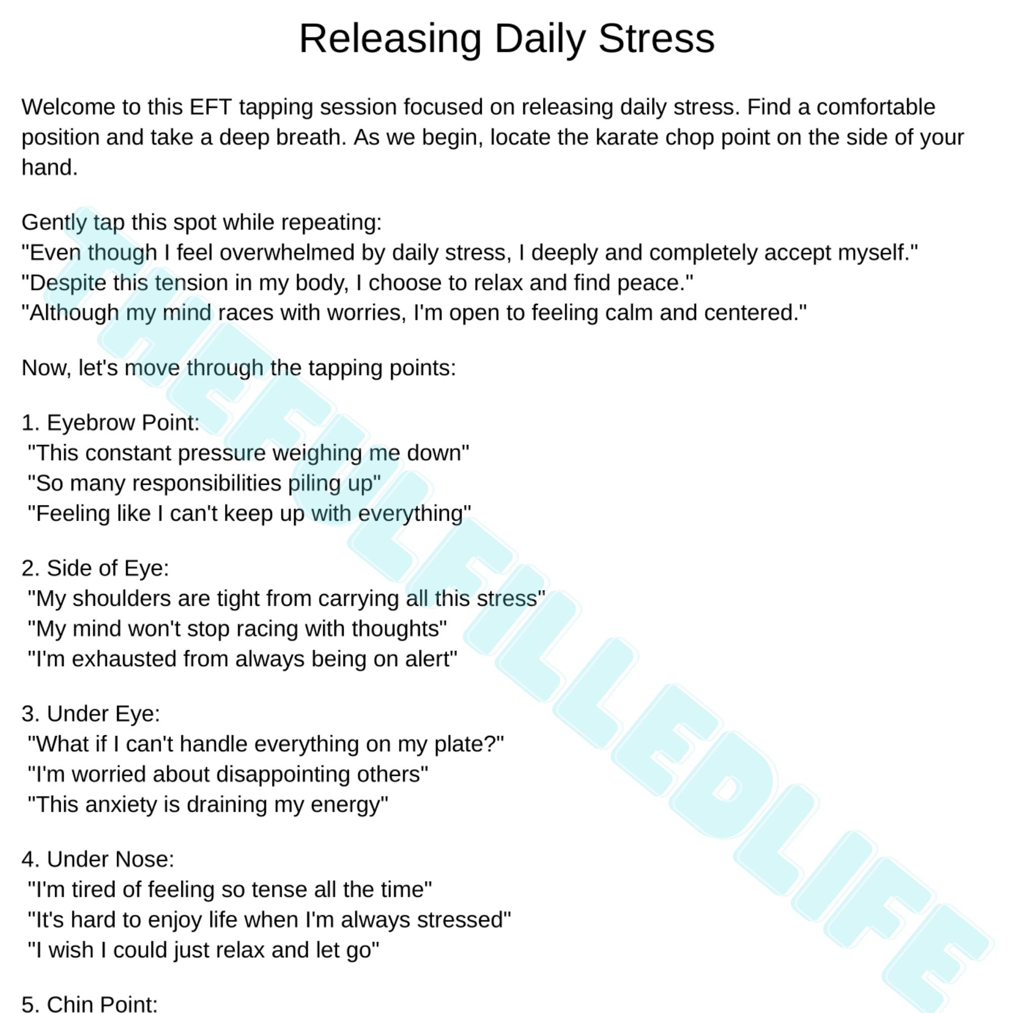 EFT Tapping Scripts | Emotional Freedom Techniques | Therapy Healing ...