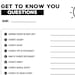 Get to Know You Questions| Favorites Icebreaker Survey | Coworker About ...