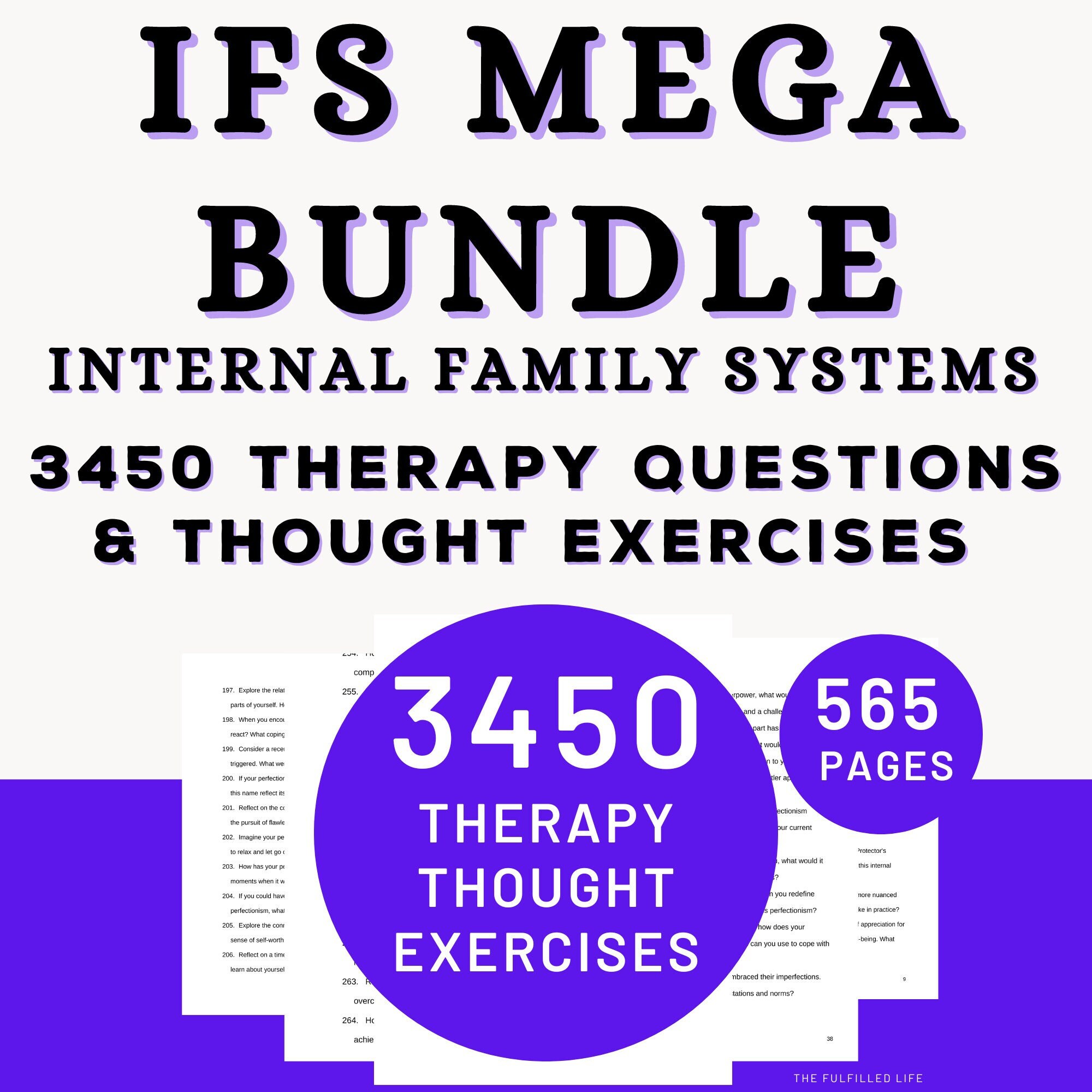 IFS Therapy Bundle | Internal Family Systems Parts Map Work Questions ...