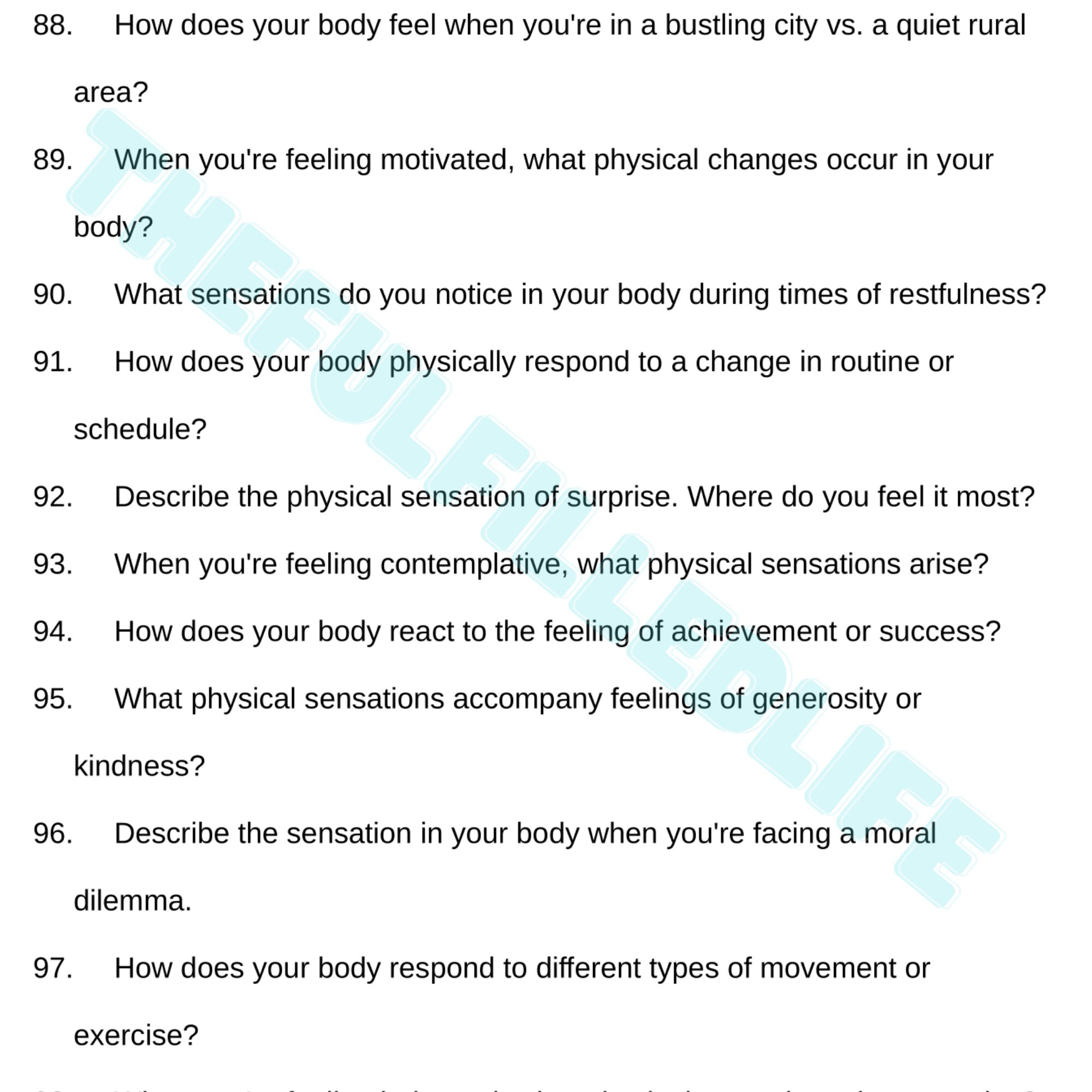 Somatic Therapy Questions Thought Exercises | Nervous System Regulation ...