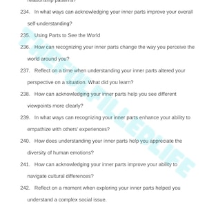 IFS Therapy Questions Exercises 300 Internal Family Systems Parts ...