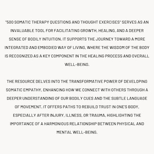 Somatic Therapy Questions Thought Exercises | Nervous System Regulation ...
