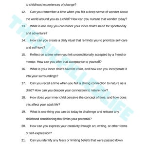 Healing Inner Child Therapy Questions | Reparenting Childhood Trauma ...